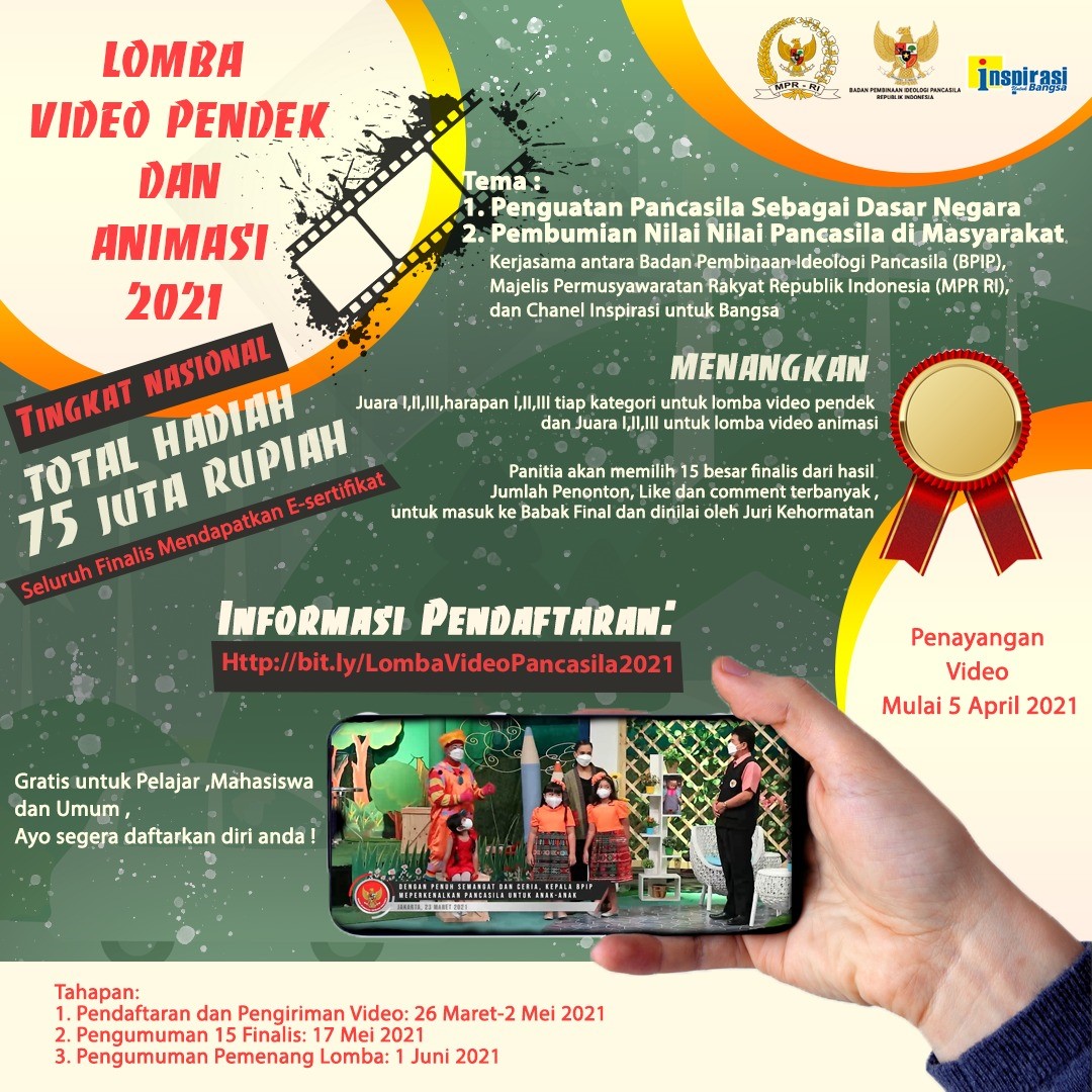 LOMBA VIDEO PENDEK DAN ANIMASI 2021 – Kemahasiswaan