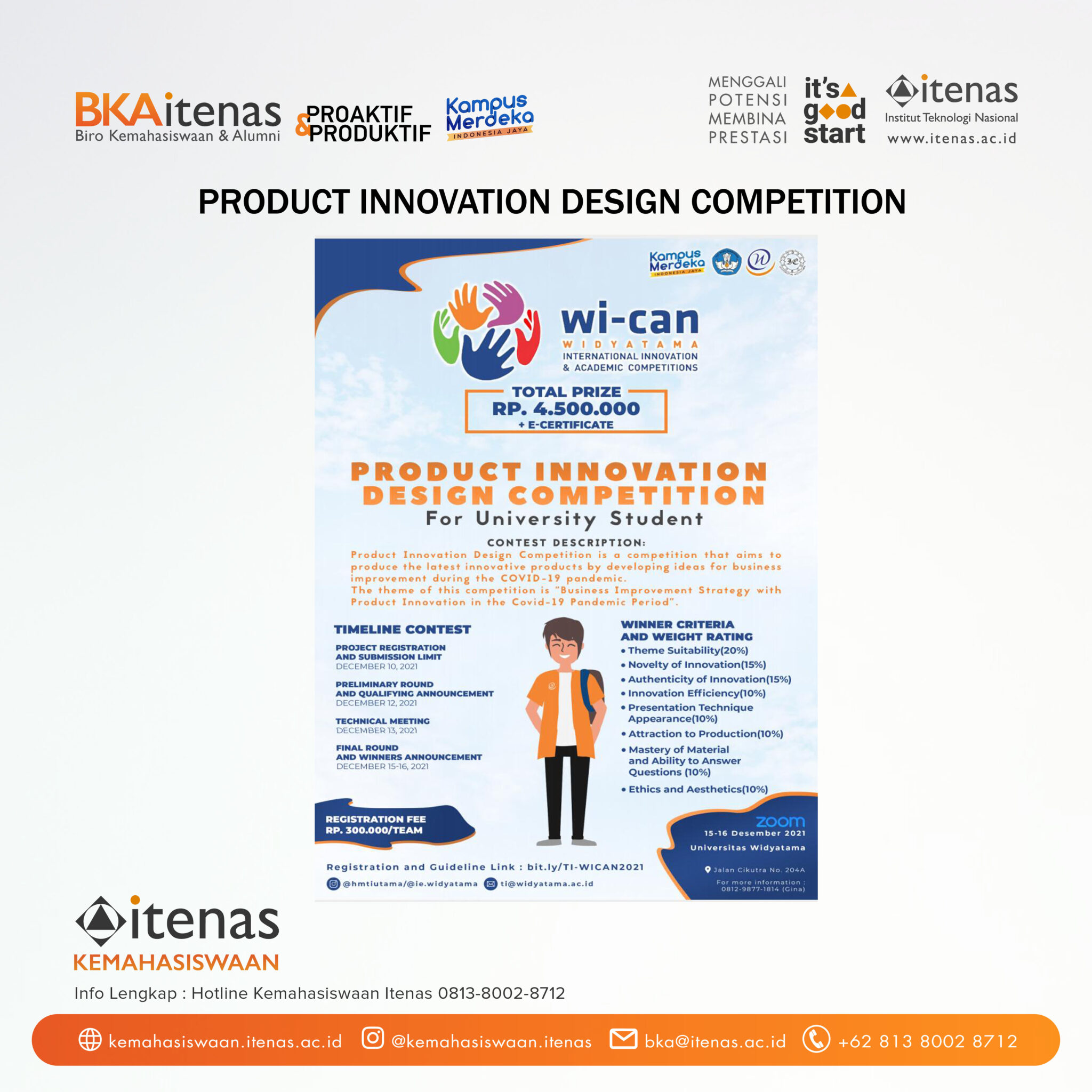 PRODUCT INNOVATION DESIGN COMPETITION – Kemahasiswaan