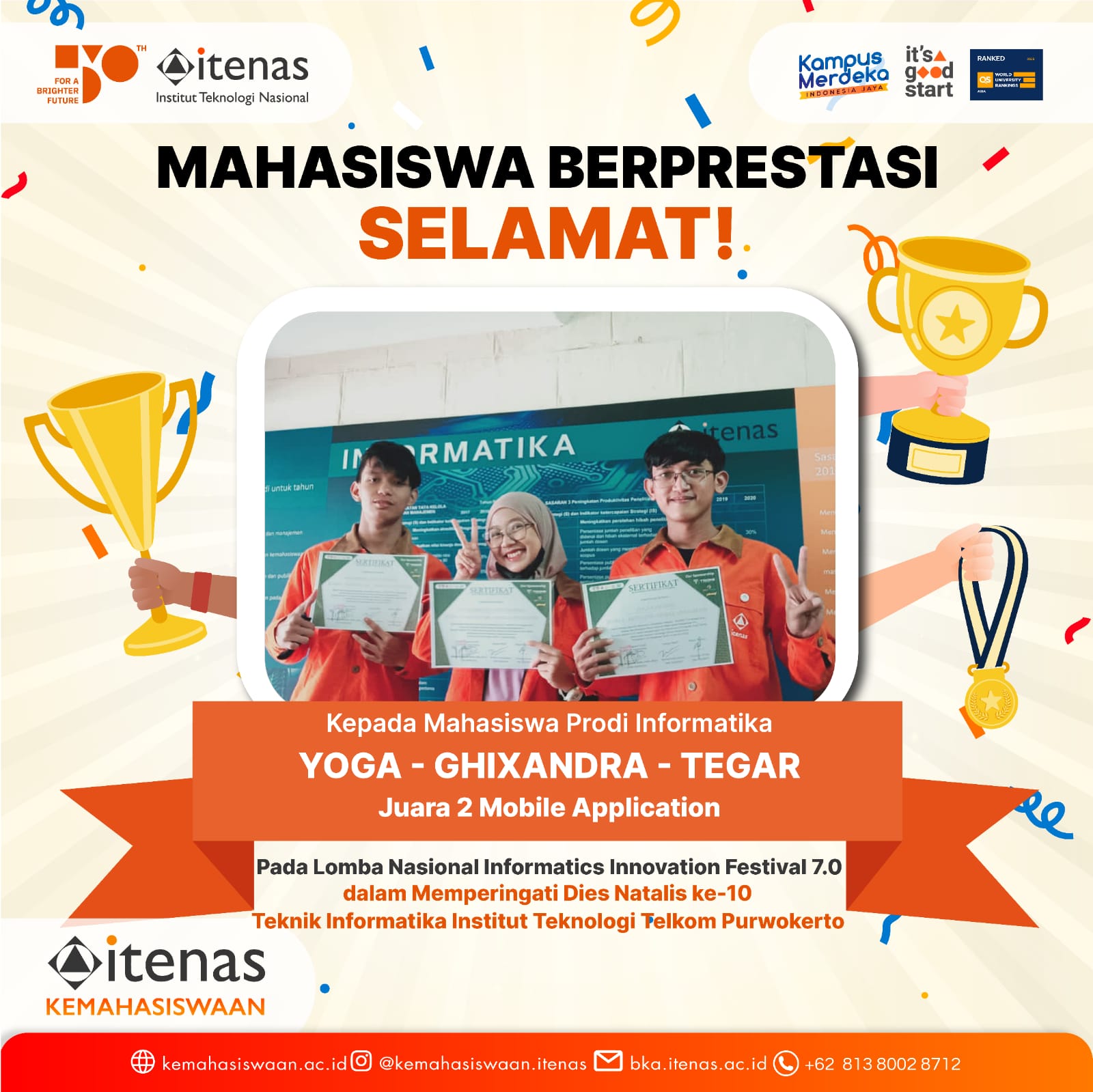 Mahasiswa Teknik Informatika Itenas Bandung Berhasil Meraih Juara Pada ...