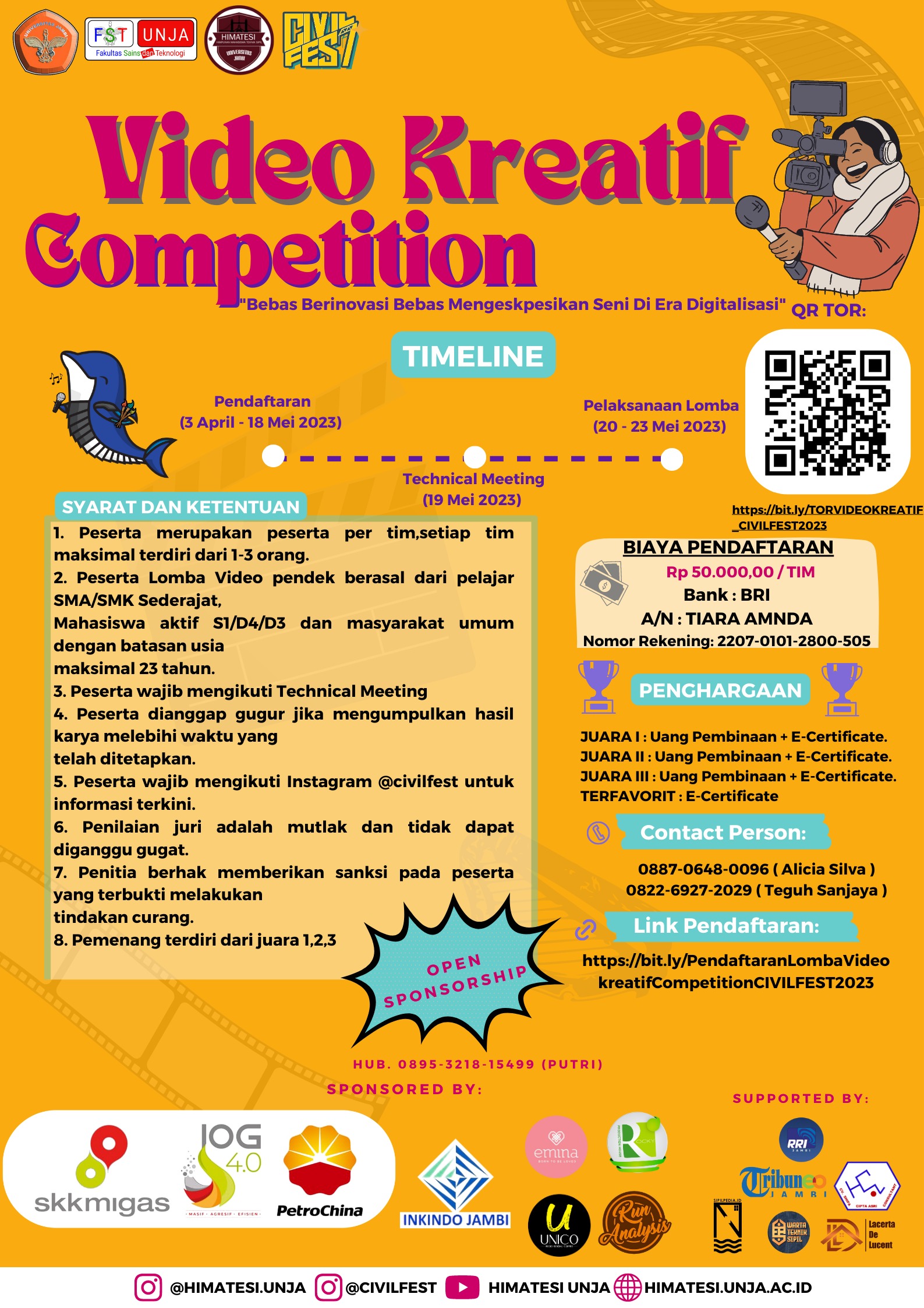 CIVIL FEST BIDANG KESENIAN (VIDEO KREATIF, SOLO VOKAL, DAN POSTER ...