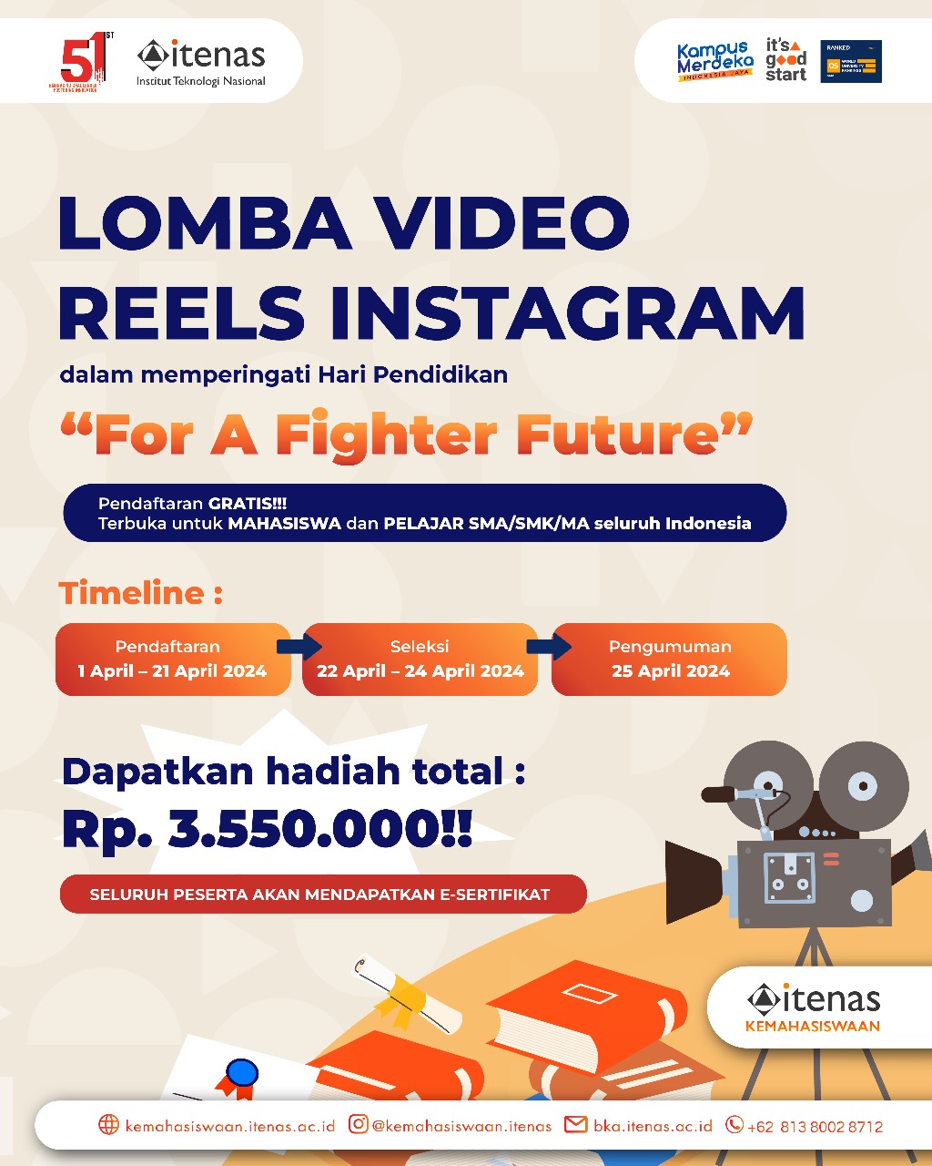 LOMBA VIDEO INSTAGRAM REELS HARI PENDIDIKAN “FOR A FIGHTER FUTURE ...