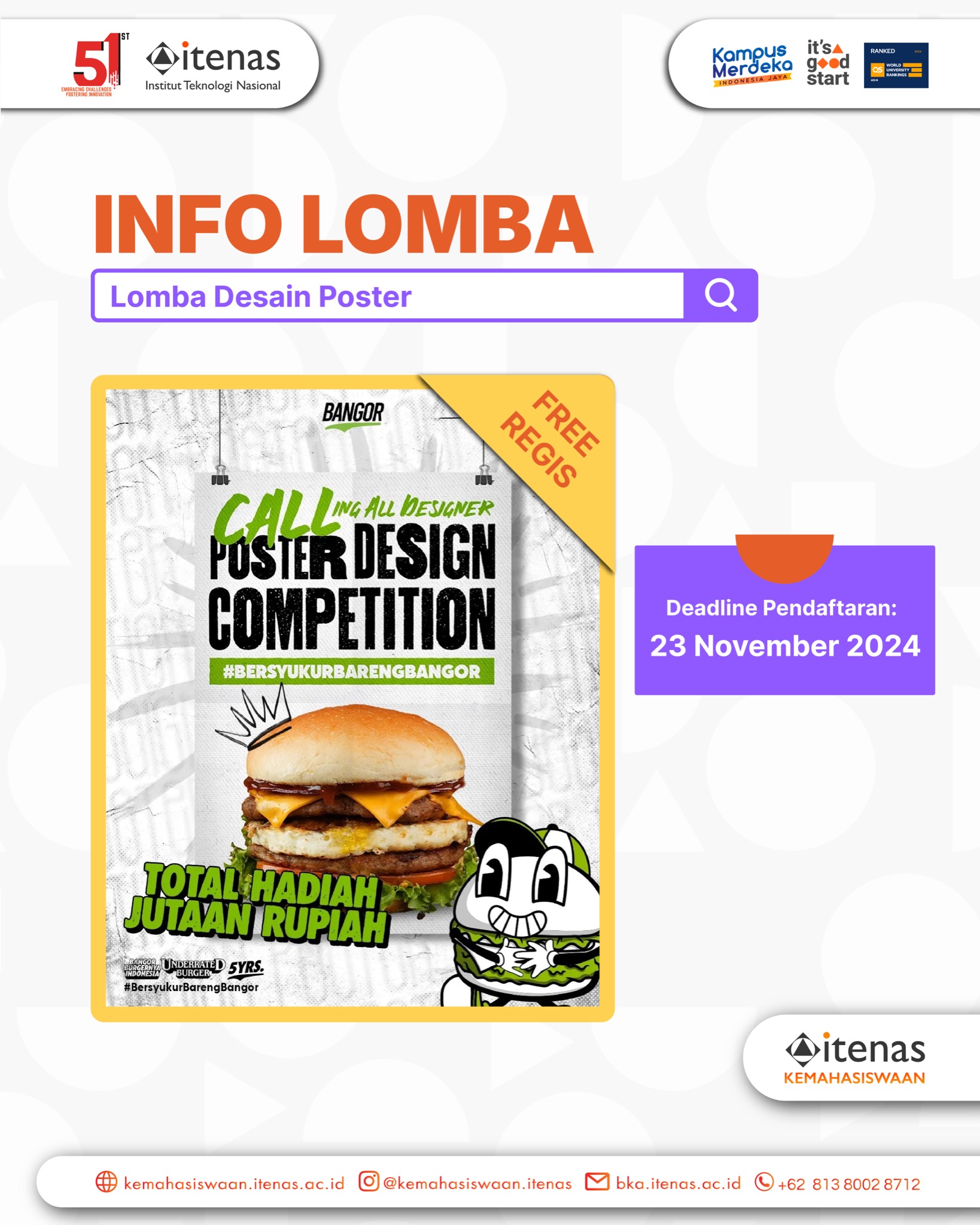 LOMBA DESAIN POSTER BURGER BANGOR – Kemahasiswaan