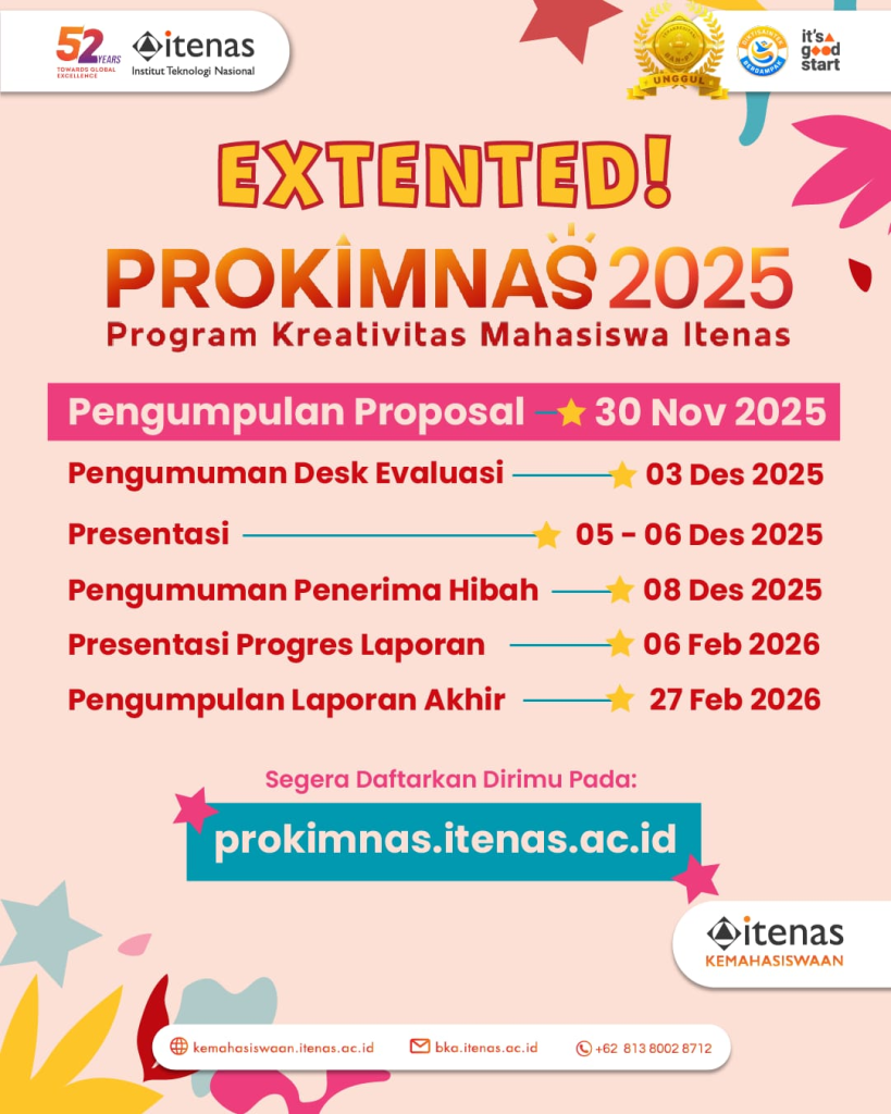 Program Kreativitas Mahasiswa Itenas (PROKIMNAS) 2025 – Kemahasiswaan